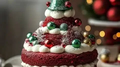 Irresistibly Festive Red Velvet Christmas Tree Cake Recipe – Mein ...