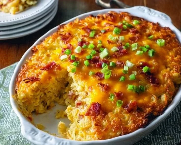 Crispy Hash Brown Casserole with Pimento Cheese Sauce – Mein Labrador ...